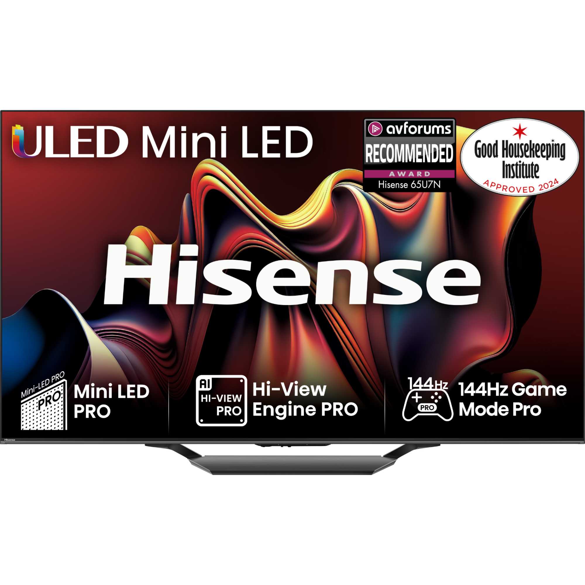 Hisense 65" 4K MiniLED Pro Smart TV 144Hz Refresh Rate 65U7NQTUK