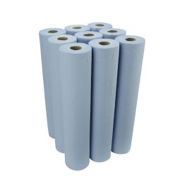 Essentials 2ply 20" Blue Couch Rolls ‑ Case of 9