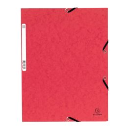3-flap folder with elastic straps 355 gsm hard glazed mottled ...