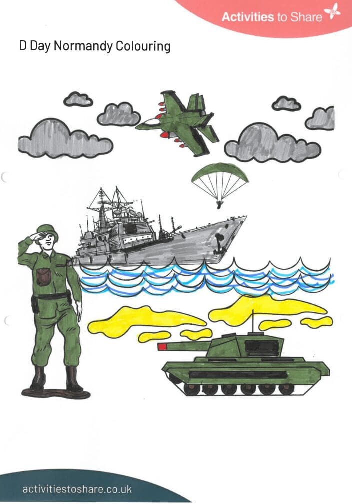D-Day Normandy Colouring